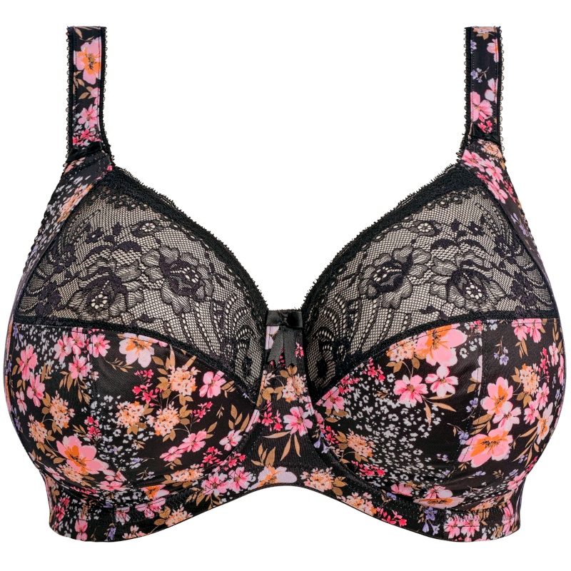 Elomi Morgan Side Support Bra Floral Print| EL4110SUN | Poinsettia ...