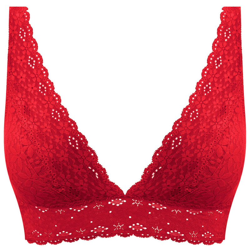 Wacoal Halo Lace Soft Cup Bra Red | WA811205602 | Poinsettia ...