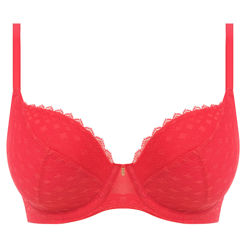 Freya Signature Padedd Plunge Bra Red | AA400514CRD | Poinsettia ...