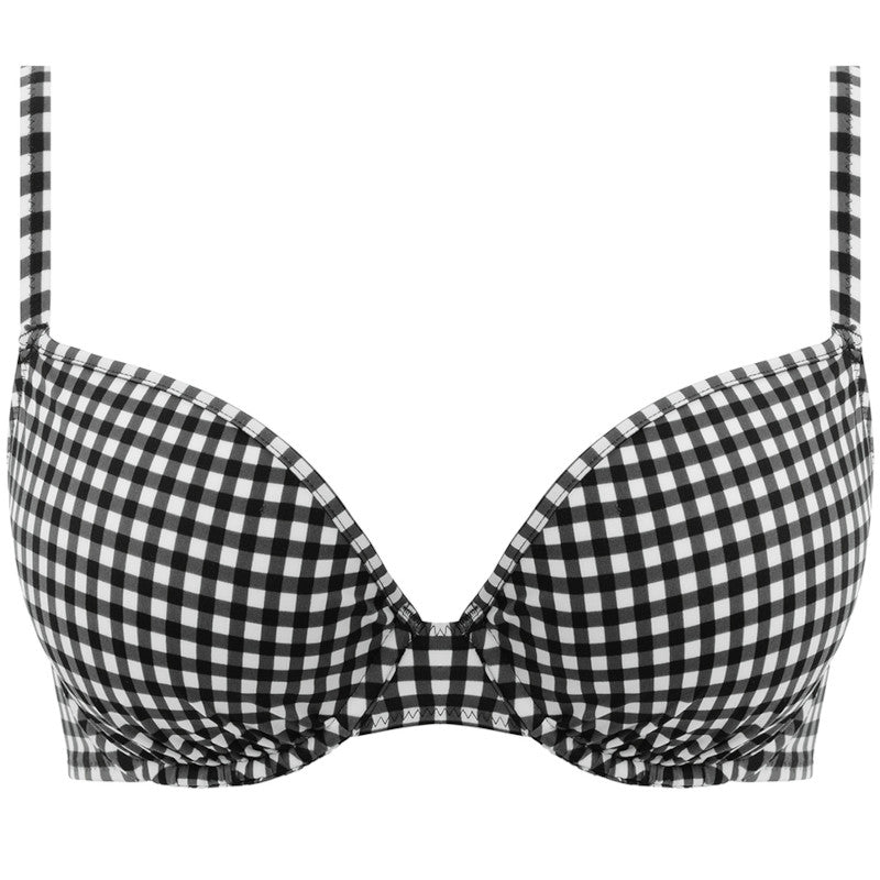 Freya Swim Check In Moulded Bikini Top Black White | AS201908BLK ...